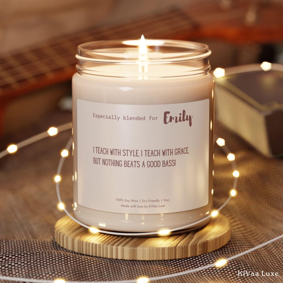 Personalized Candle for Teacher Custom Name Teacher Appreciation Gift ...
