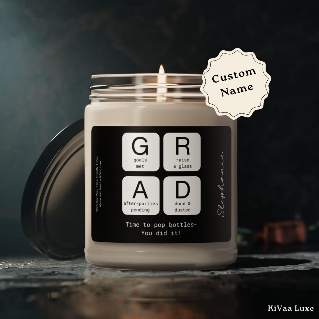Personalized Graduation Candle College Graduate Custom Gift Nursing Phd ...