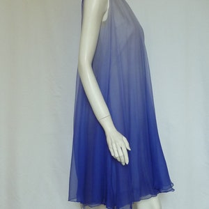 RARE! PIERRE BALMAIN Florilege Paris Vintage Silk Chiffon Cerulean ...