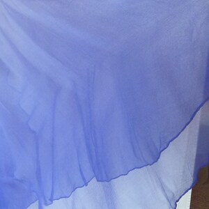 RARE! PIERRE BALMAIN Florilege Paris Vintage Silk Chiffon Cerulean ...