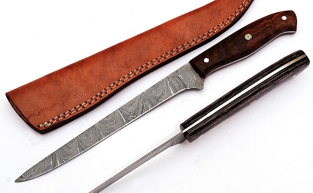 Custom Handmade Fillet Knife Full Tang Damascus Steel Best Gift ...
