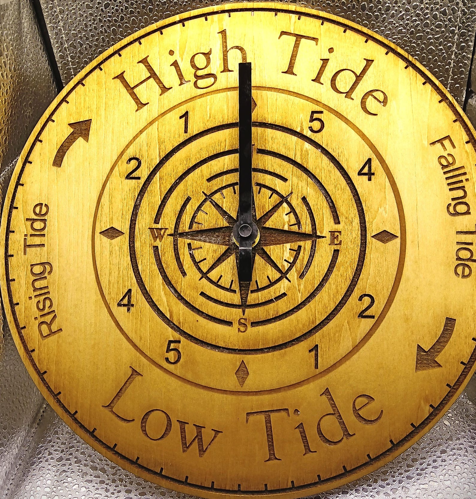 Tide Clock, Laser Engraved and Laser Cut. Oil and Wax Finish. - Etsy