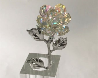 Crystal Blue Rose Handcrafted by Bjcrystalgifts Using | Etsy