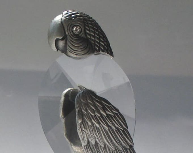Crystal and Pewter Parrot Made With Swarovski Crystal - Etsy