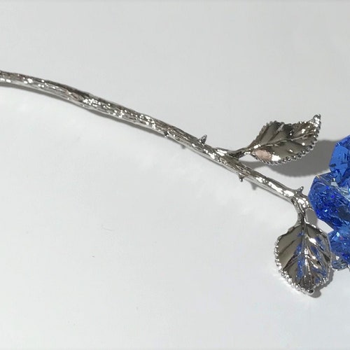 Crystal Blue Rose Handcrafted by the Artisans at - Etsy