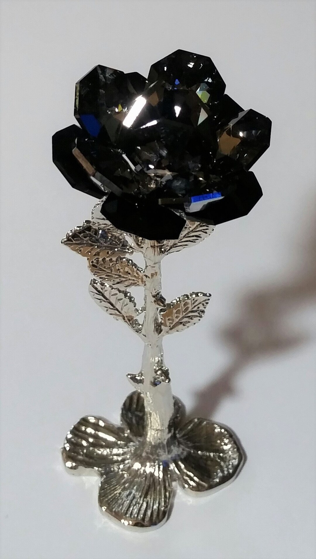 Stunning Black Crystal Rose Handcrafted With Swarovski Crystal ...