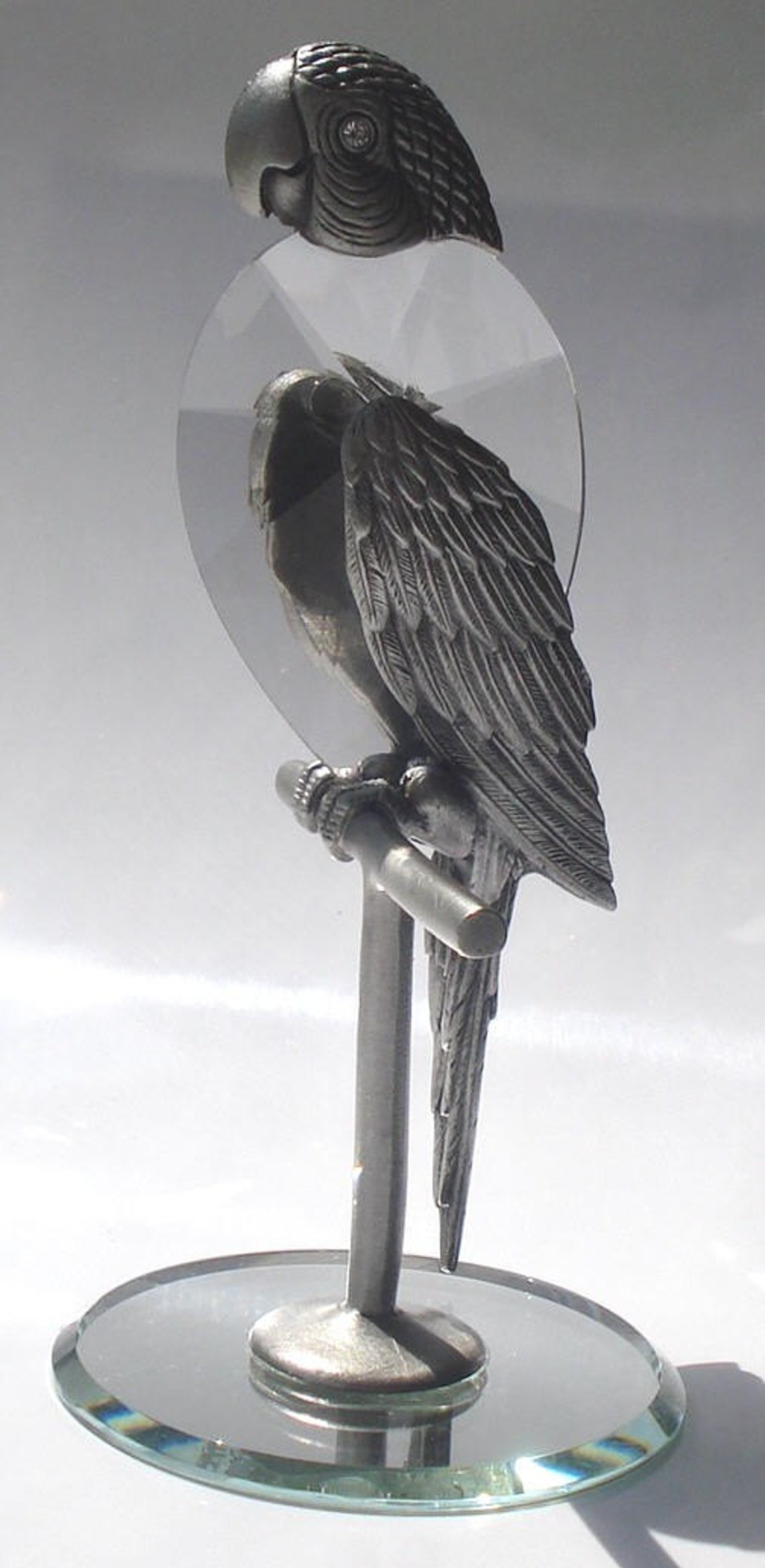 Crystal and Pewter Parrot Made With Swarovski Crystal - Parrot ...