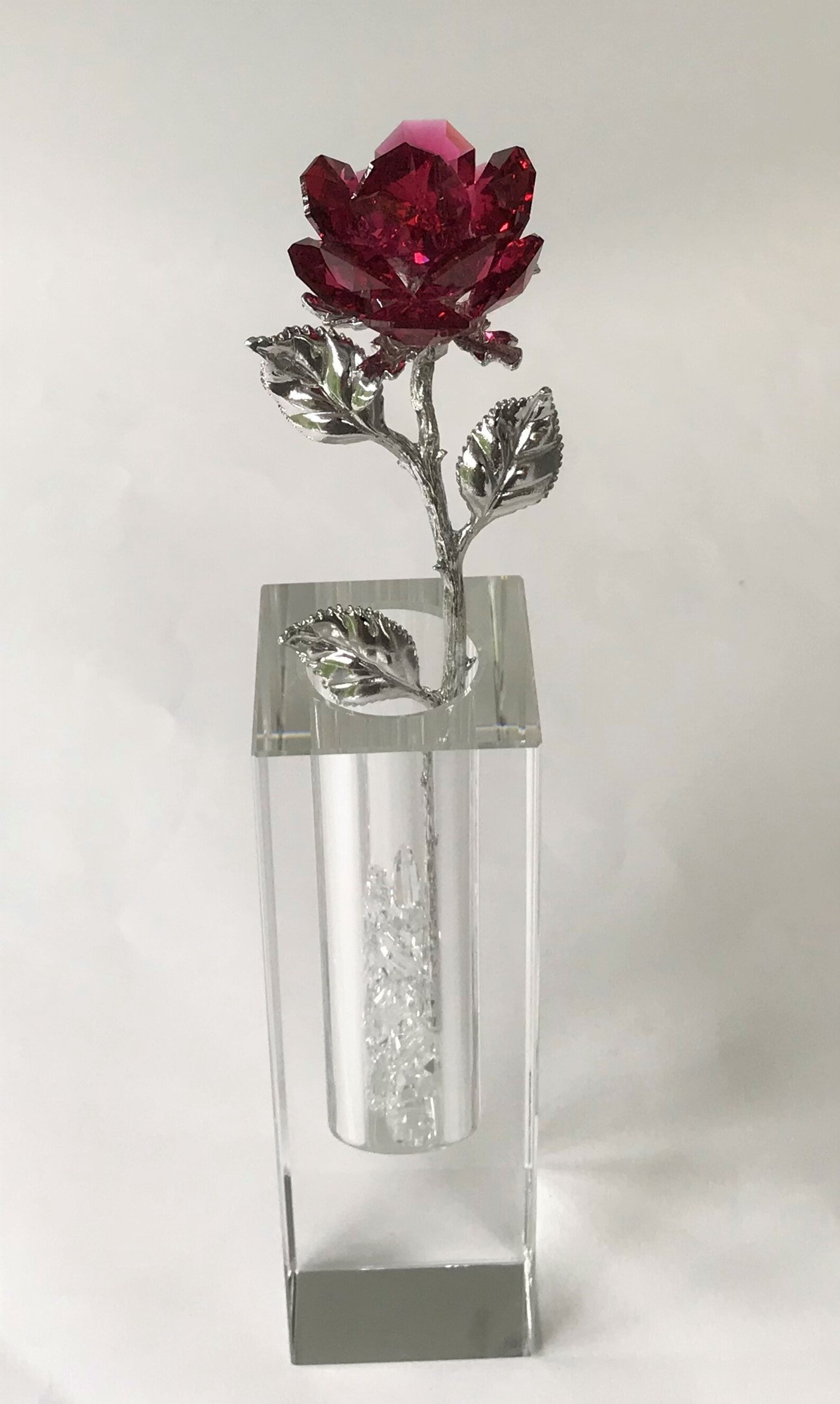 Red Crystal Rose Handcrafted by Bjcrystalgifts Using Swarovski - Etsy