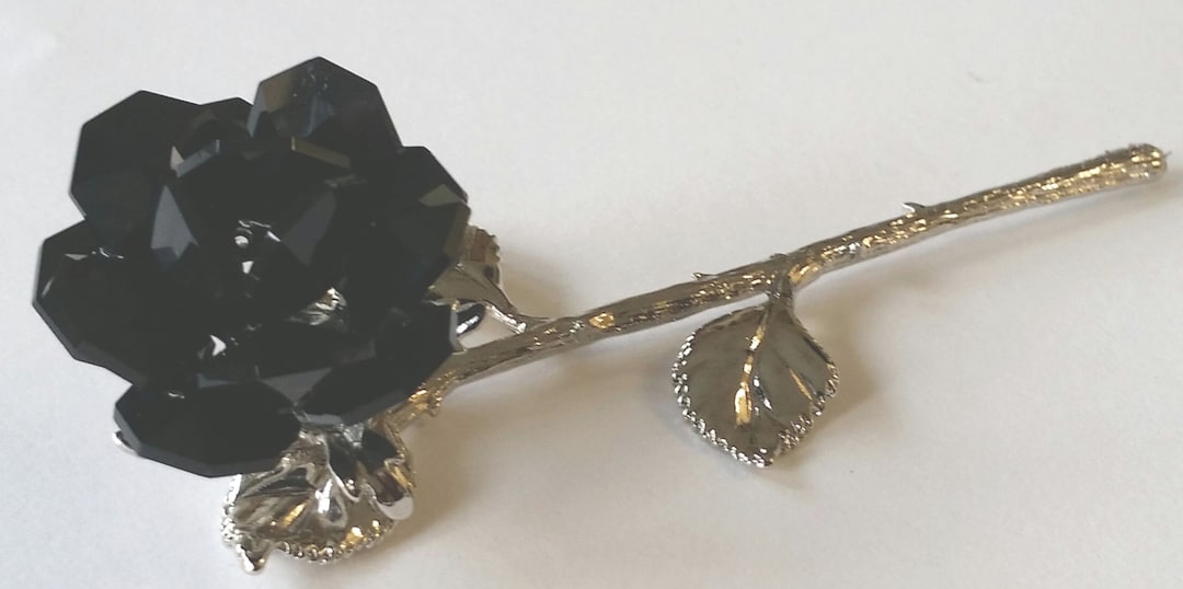 Black Rose - Black Crystal Rose Handcrafted by the Artisans at ...