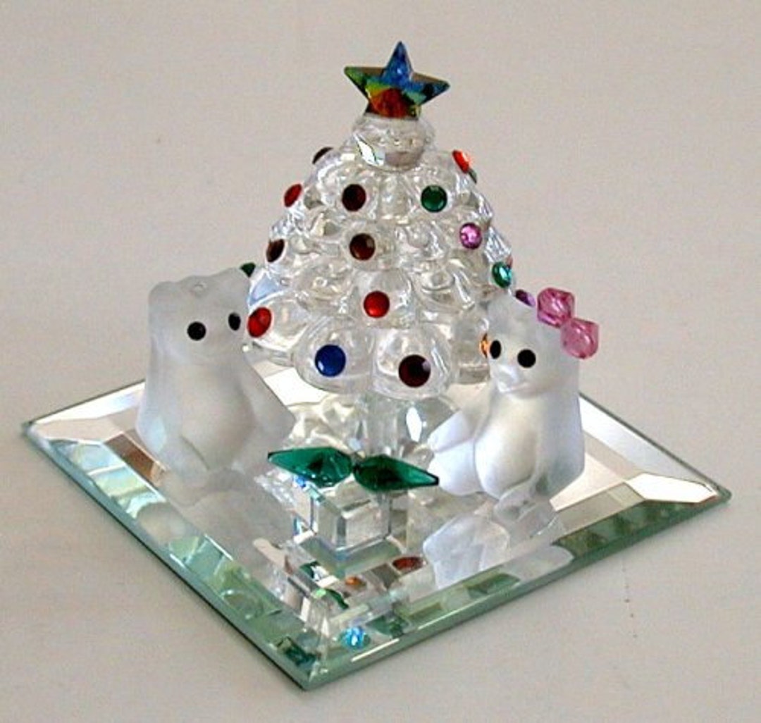 Crystal Christmas Scene Handcrafted by Bjcrystalgifts Using Swarovski ...