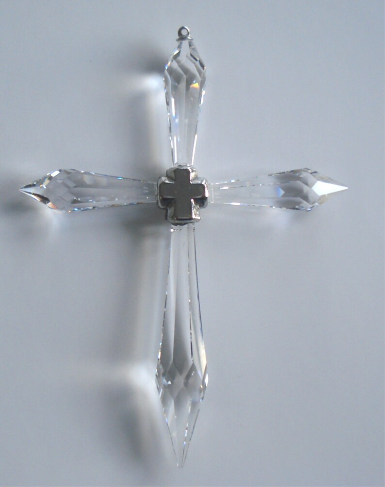 Large Hanging Crystal Cross Handcrafted By The Artisans At | Etsy