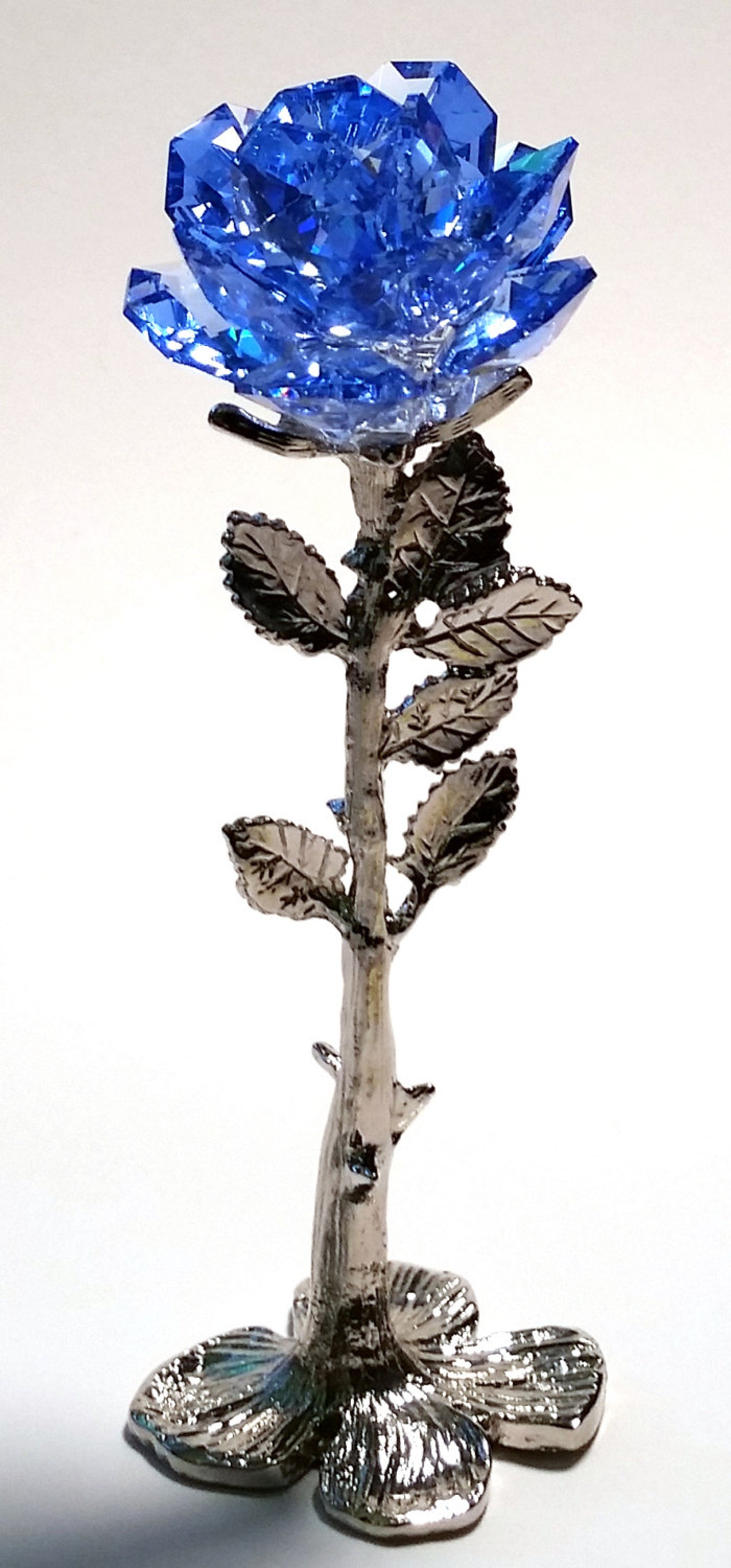 Crystal Blue Rose Handcrafted by the Artisans at - Etsy