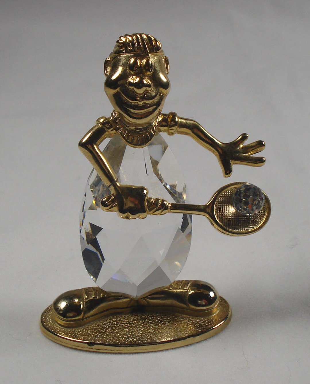 Crystal Tennis Player Figurine Tennis Player Miniature - Etsy
