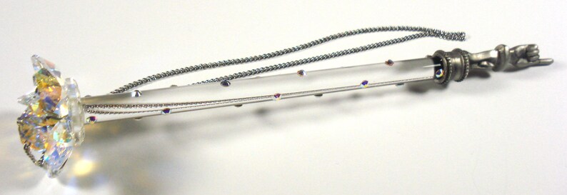 Pewter and Crystal Torah Pointer - Yad - Handcrafted by Bjcrystalgifts ...