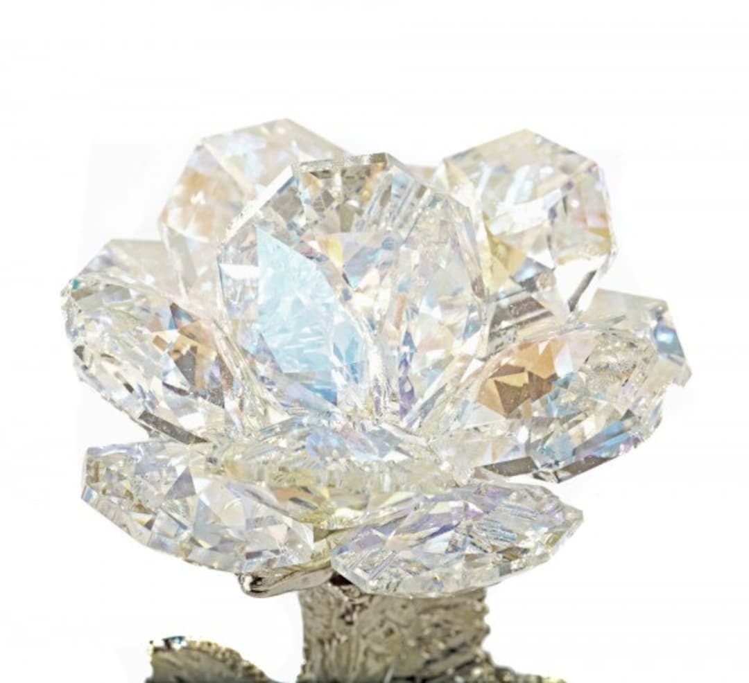Arora Borealis Colored Crystal Rose - Crystal Rose Handcrafted by ...