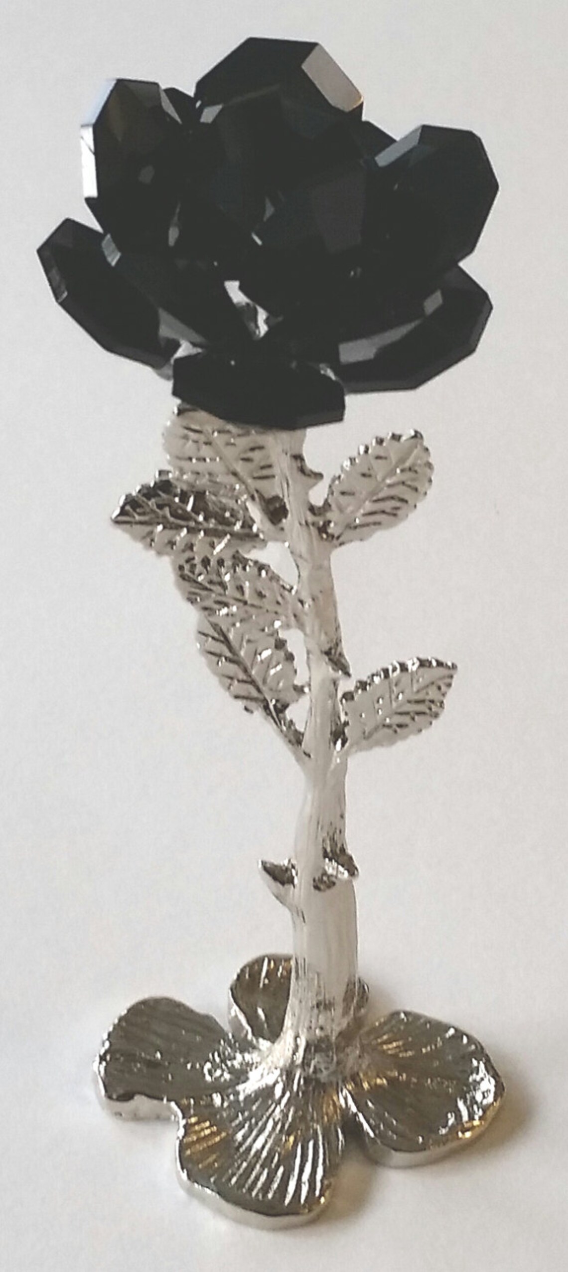 Black Crystal Rose Black Rose Handcrafted by the Artisans at - Etsy