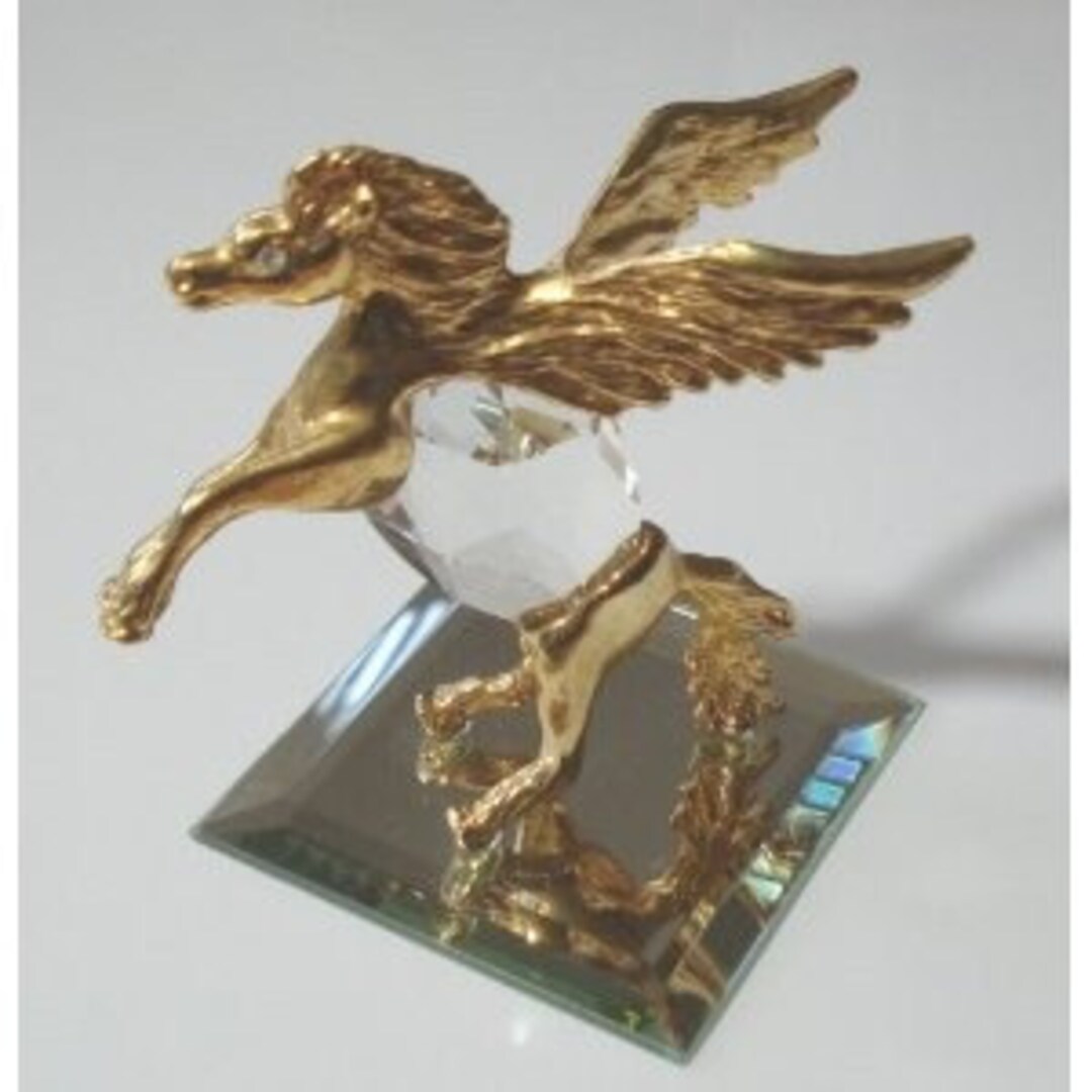 Crystal and Goldtone Pegasus Made With Swarovski Crystal - Etsy