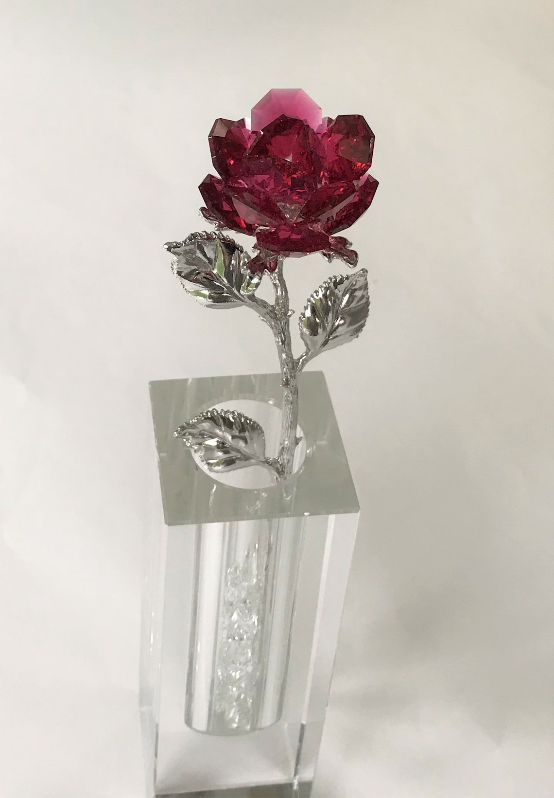 Red Crystal Rose Handcrafted by Bjcrystalgifts Using Swarovski - Etsy