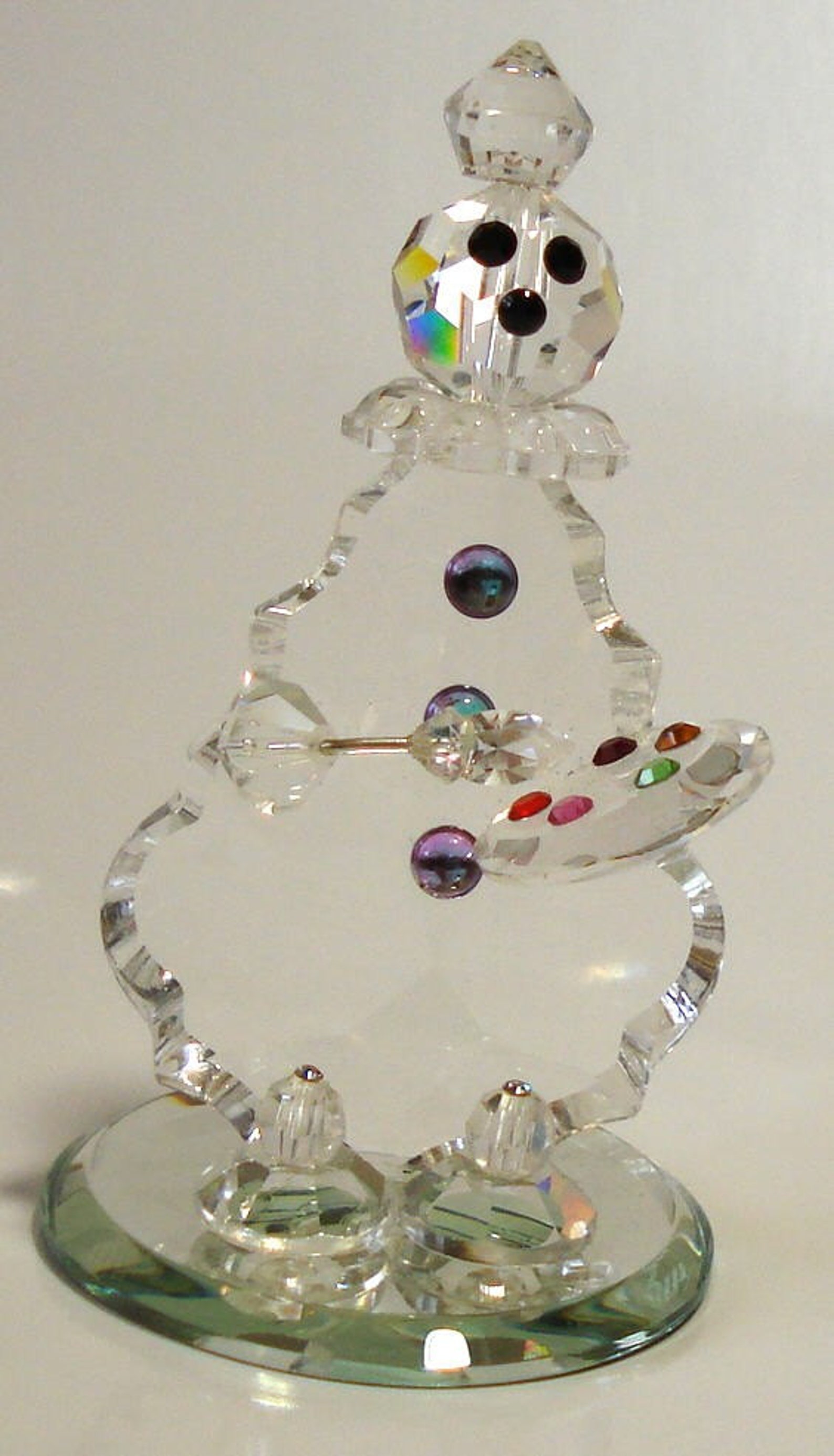 Crystal Clown Painting made with Swarovski Crystal | Etsy