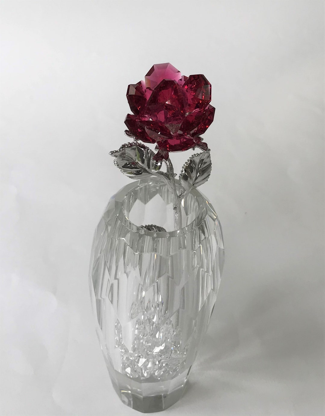 Red Crystal Rose Handcrafted by Bjcrystalgifts Using Swarovski Crystals ...