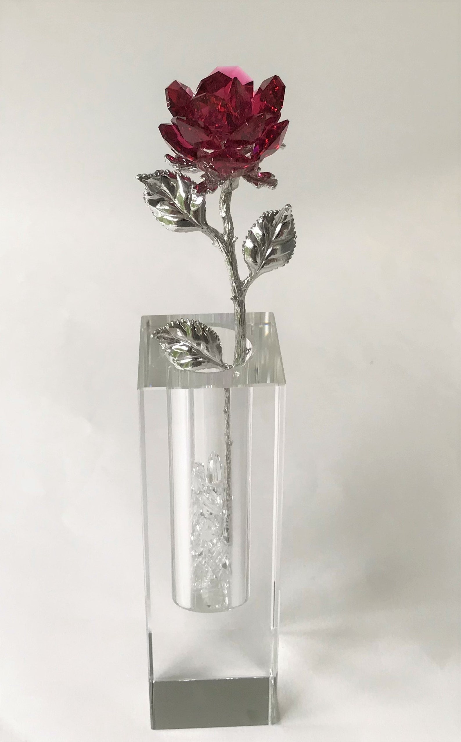 Red Crystal Rose Handcrafted by Bjcrystalgifts Using Swarovski - Etsy