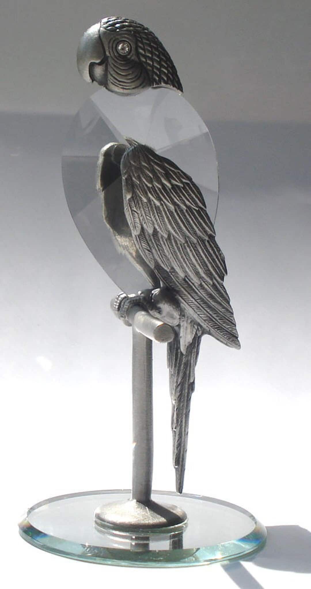 Crystal and Pewter Parrot Made With Swarovski Crystal - Parrot ...