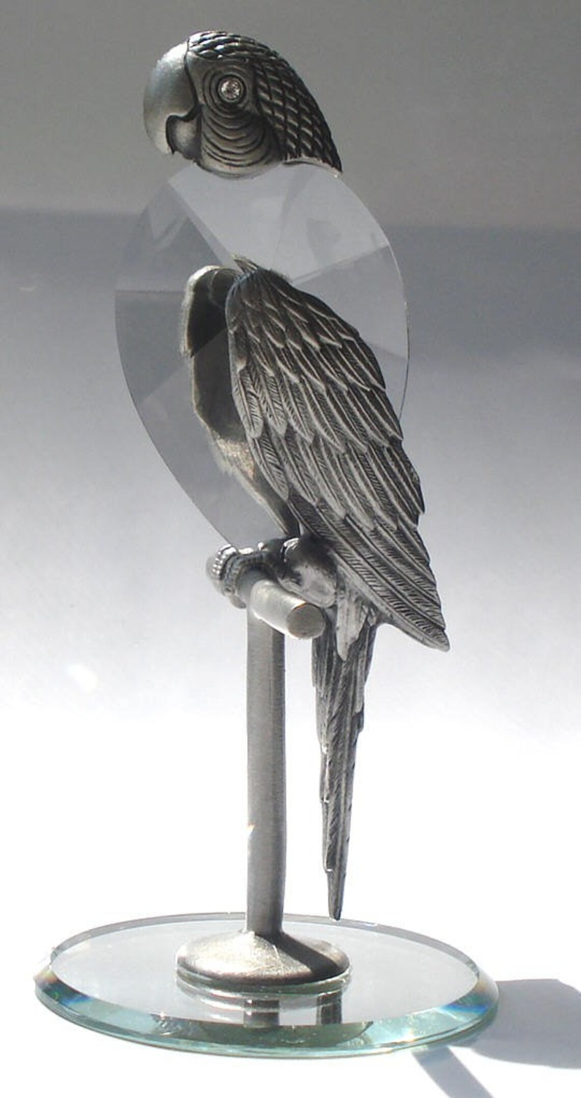 Crystal and Pewter Parrot Made With Swarovski Crystal - Etsy