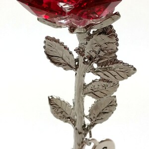 Red Crystal Rose Handcrafted With Swarovski Crystal - Personalized Red ...