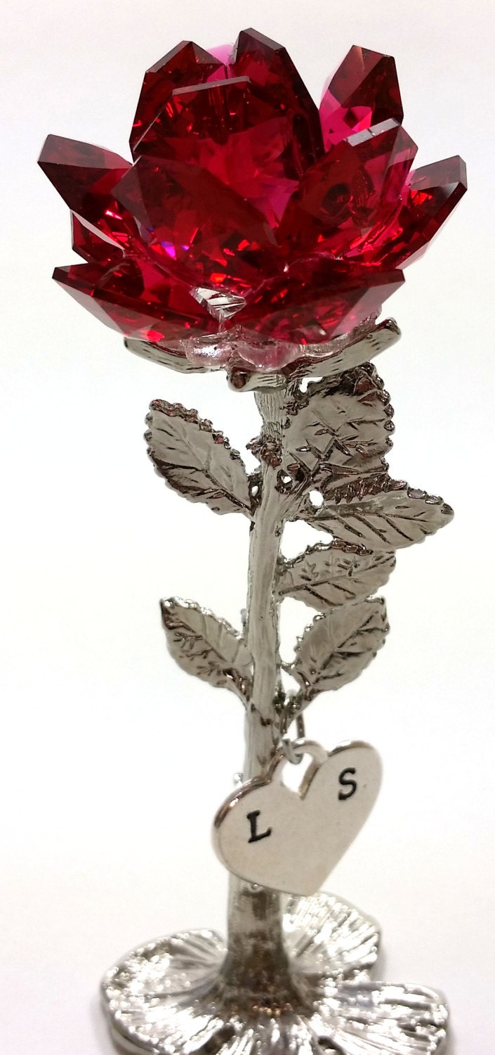 Red Crystal Rose Handcrafted With Swarovski Crystal - Etsy