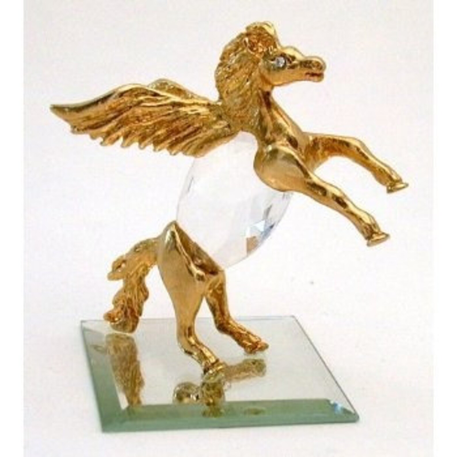 Crystal and Goldtone Pegasus Made With Swarovski Crystal | Etsy