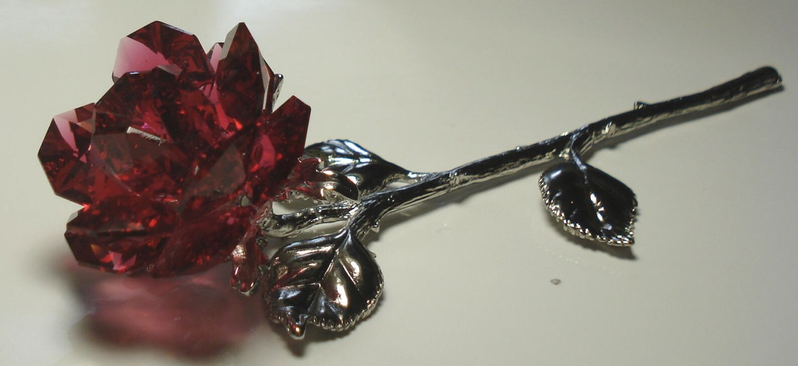 Red Crystal Rose Made With Swarovski Crystals - Etsy