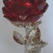 Red Crystal Rose Made With Swarovski Crystal on Marble Base - Etsy