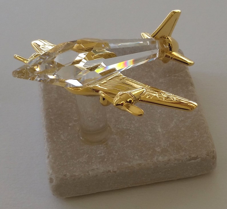Crystal Airplane Handcrafted by Bjcrystalgifts Using Swarovski Crystal ...