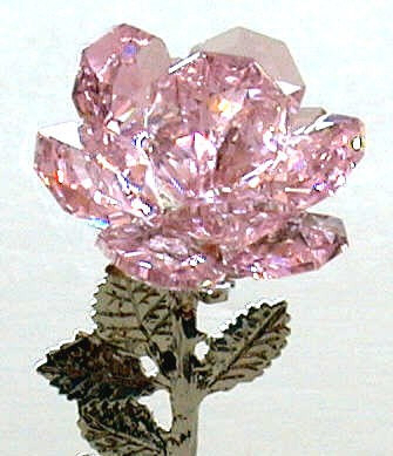 Crystal Rose Made With Swarovski Crystal Pink Crystal Rose Etsy