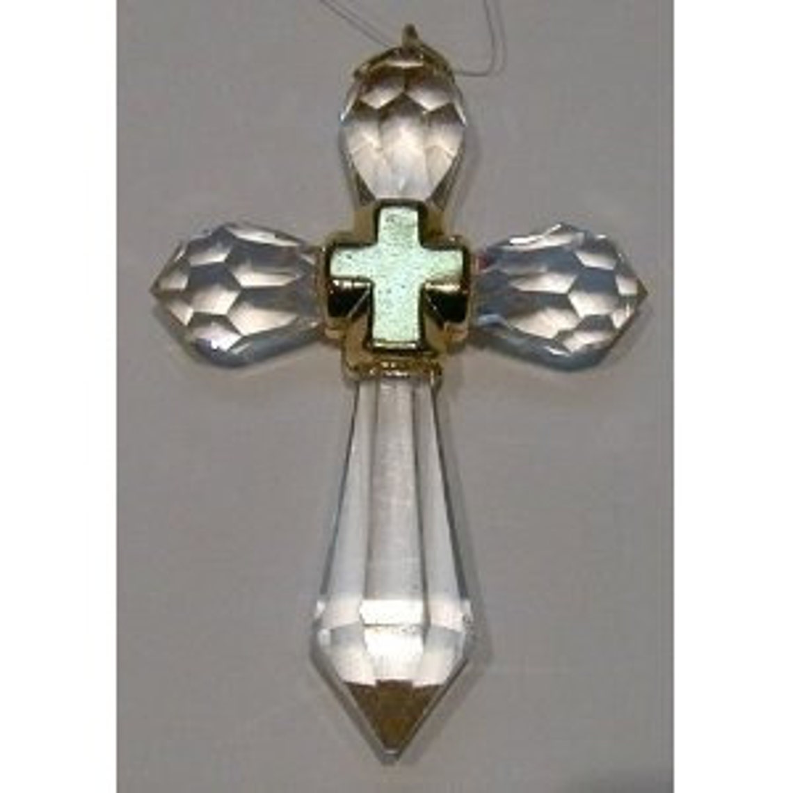Hanging Crystal Cross Ornament Made With Swarovski Crystal - Etsy