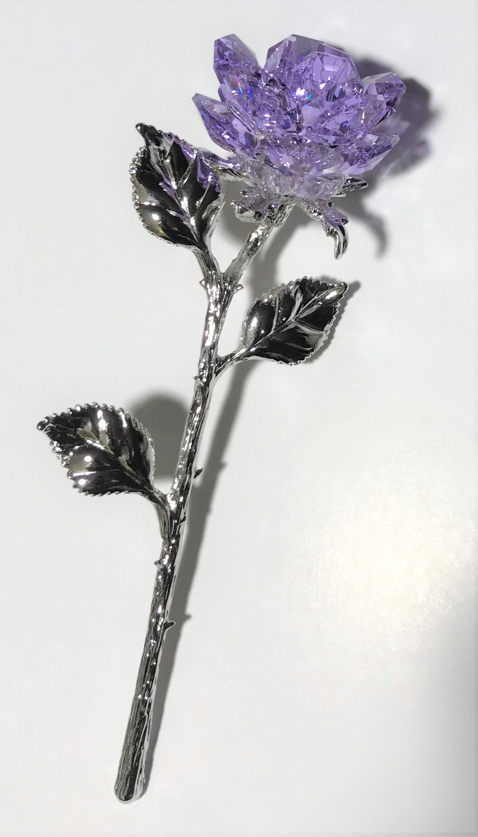 Purple Crystal Rose Crystal Rose Favor Rose Wedding Favor - Etsy