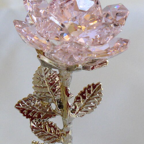 Red Crystal Rose Handcrafted With Swarovski Crystal - Etsy