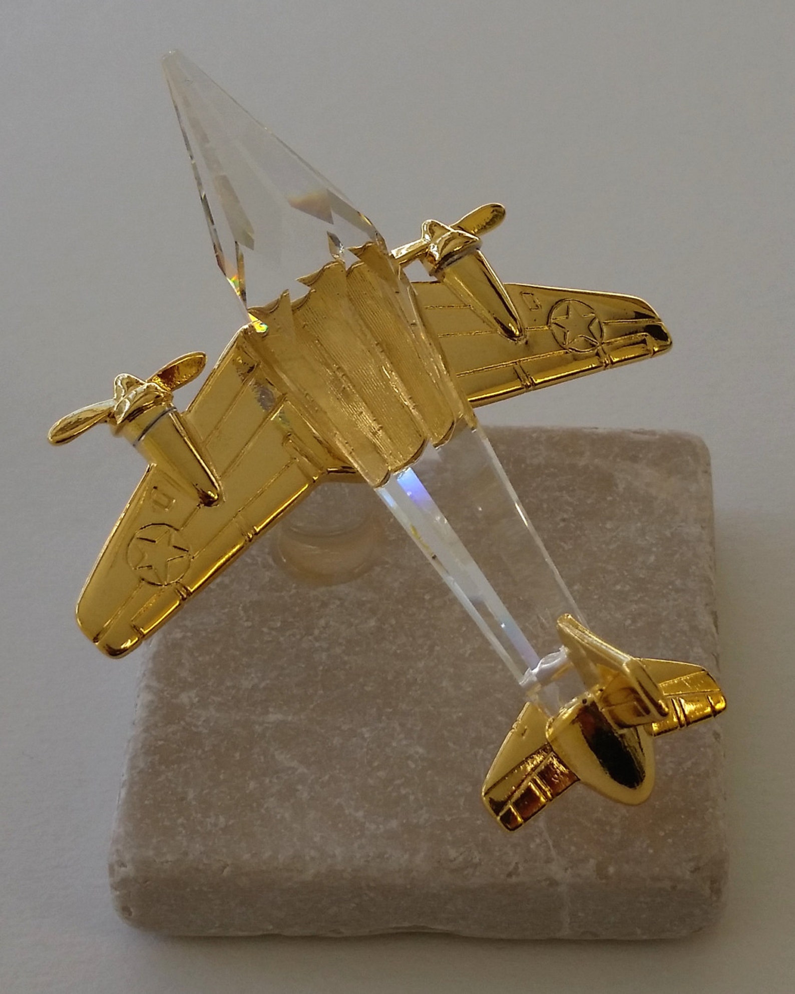 Crystal Airplane Handcrafted by Bjcrystalgifts Using Swarovski Crystal ...