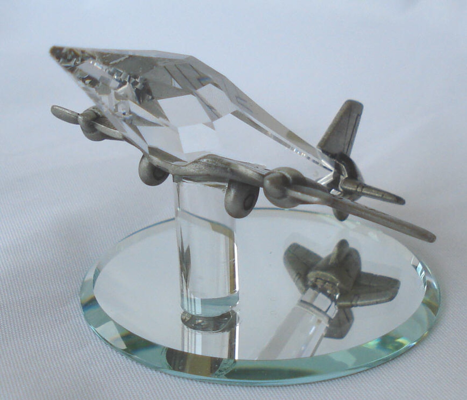 Crystal and Pewter Airplane Handcrafted by the Artisans at | Etsy
