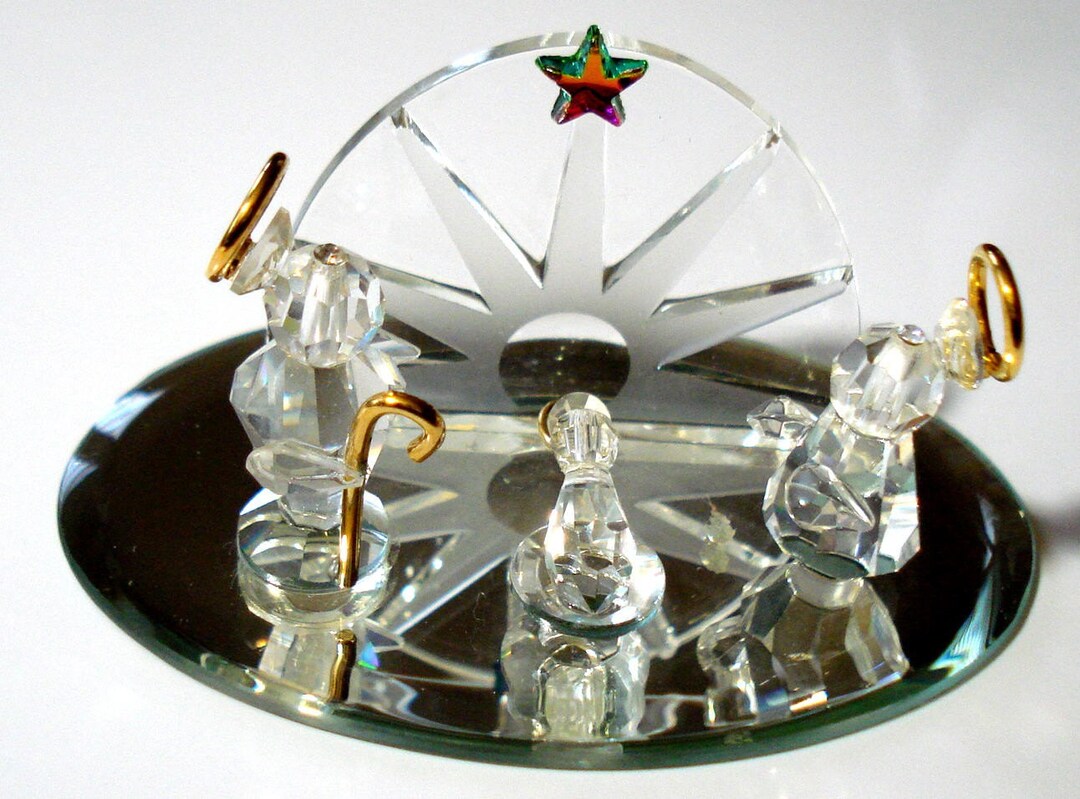 Handcrafted Crystal Nativity Scene Made With Swarovski Crystal - Etsy