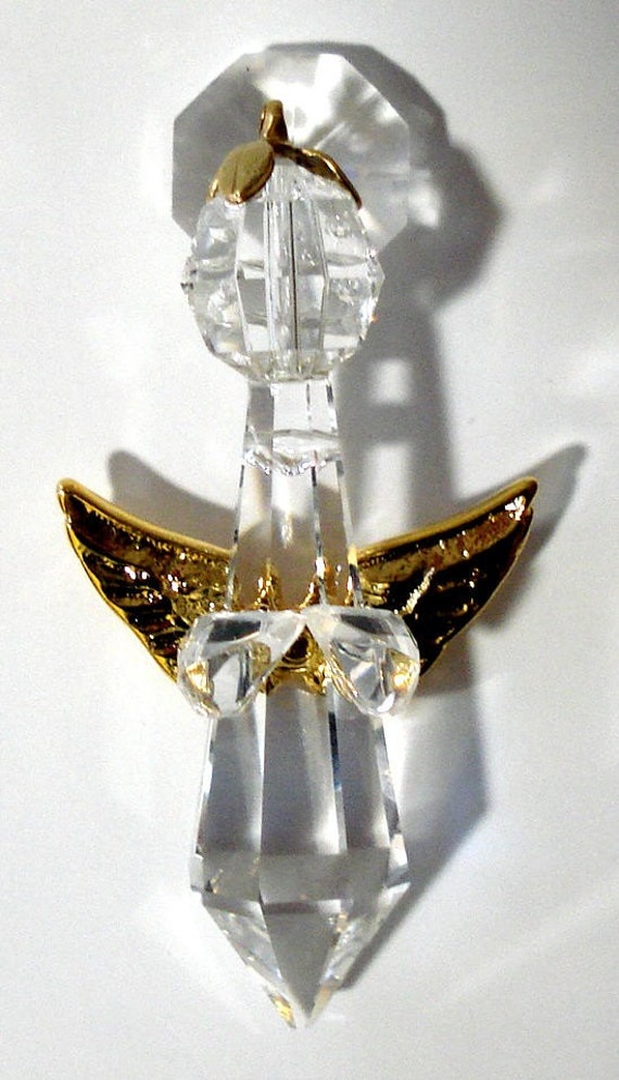 Hanging Crystal Angel Ornament by Bjcrystalgifts Made Using | Etsy