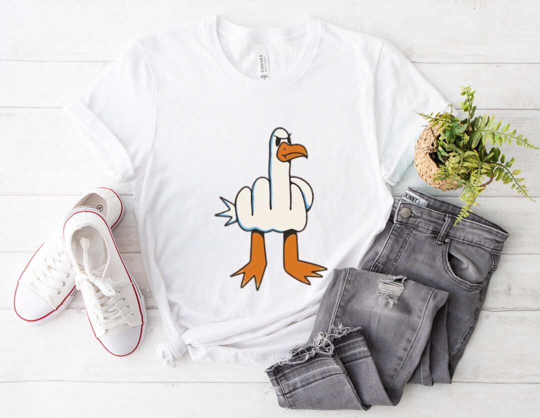 Mens Funny T-shirt Rude Seagull Design Regular Fit 100% Cotton Tee,76th ...