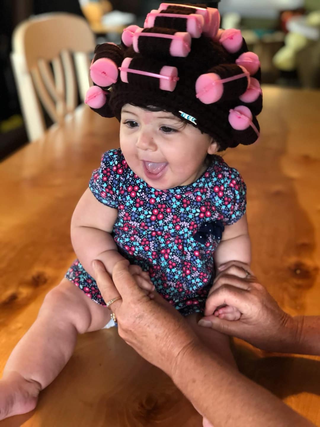 Crochet Curler Hat: Crochet Curler Hat Photo Prop, Halloween Costume - Etsy