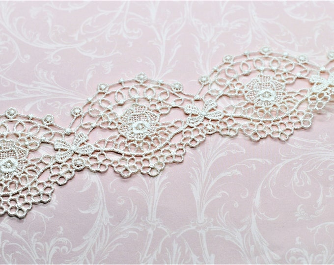 Vintage Inspired Double Scallop Rose Trim, Shabby Chic Trim, Cream ...