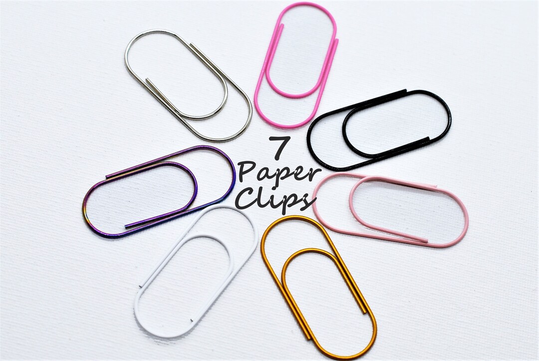 Wide Paperclip, Gold Paper Clip, Iridescent Paper Clip, Silver Paper ...
