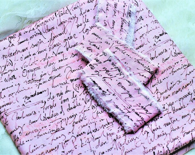Handmade Hand Torn Cotton Fabric Strips 1 1/2"w, Handwritten French ...
