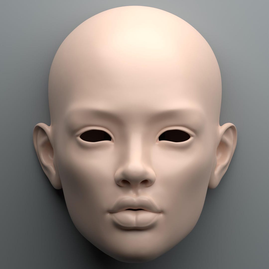 Viola - BJD Doll Head Base Mesh Ready-to-print 3D Model for Art Dolls ...