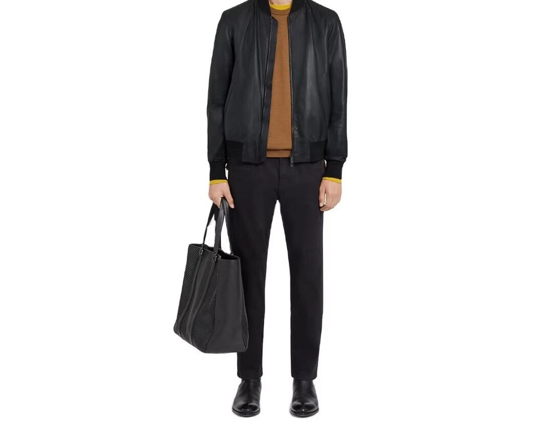 Premium Men's Genuine Leather Bomber Jacket – Rugged Style, Timeless ...