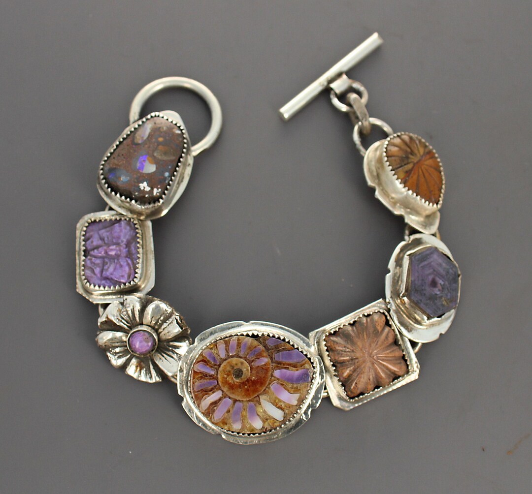 Inlaid Ammonite Fossil Color Wheel With a Butterfly Chaorite Cab - Etsy