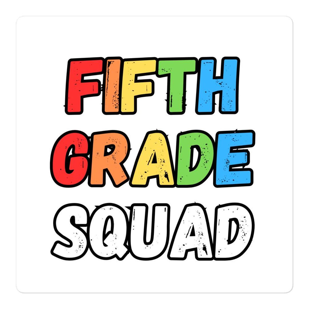 Fifth Grade Squad Decal - Etsy